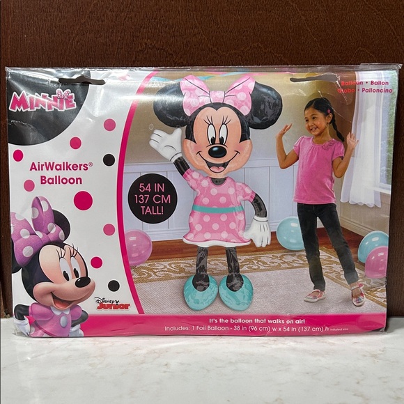 Disney | Other | Huge Disney Minnie Mouse Airwalkers Balloon Pink And ...